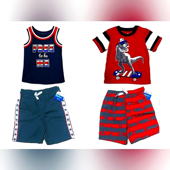 Way To Celebrate | Matching Sets | New Patriotic Bundle Boys 4t Shirts ...